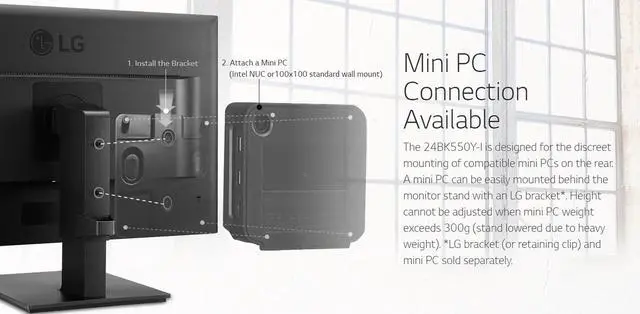 LG 24BK550Y-I 24BK550Y-I 24" Monitor: 60Hz Refresh Rate, 5 ms response ...