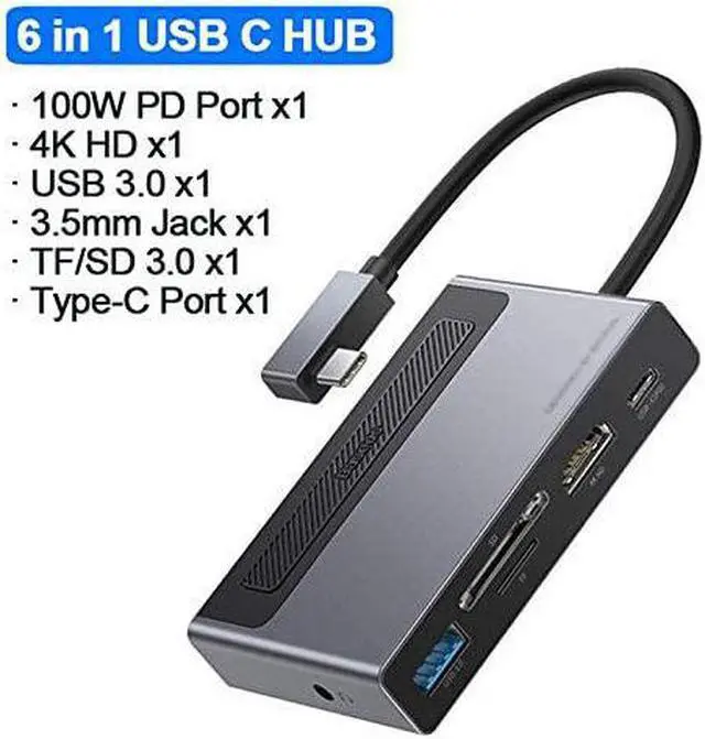 USB Type C HUB to 4K HD TF SD Card Reader Retractable Clip USB C 3.0 ...