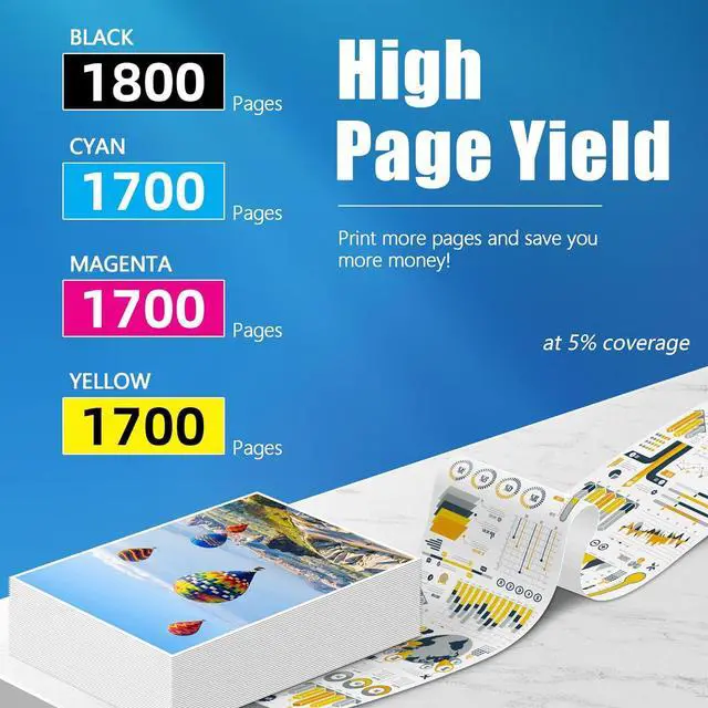 202A Toner Cartridges 4 Pack (with Chip) Replacement for HP 202A CF500A ...