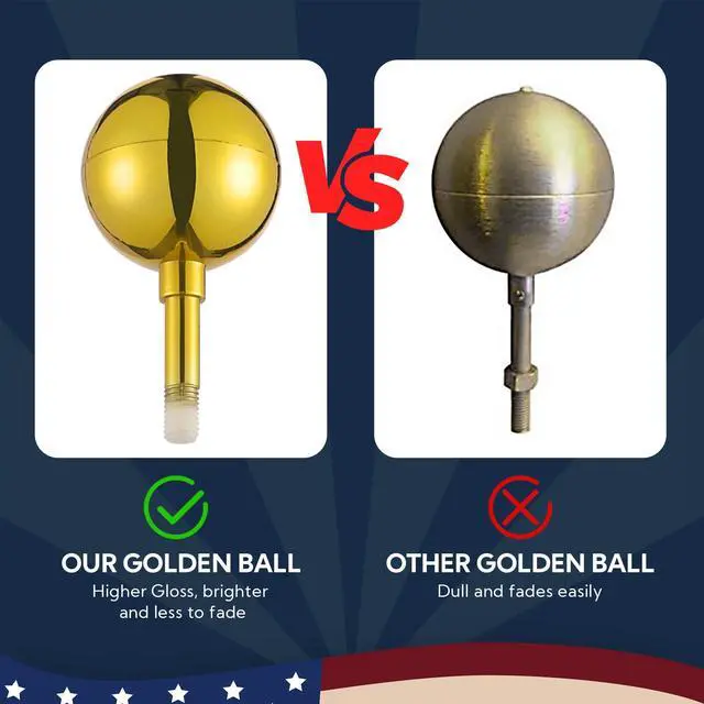 Yescom 4 Pack 8 Ft Sectional Indoor Flagpole Kit Aluminum Eagle Finial ...