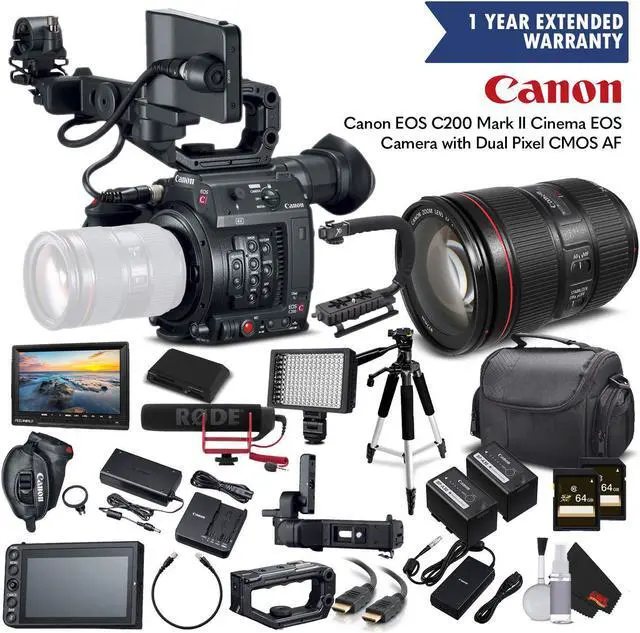 Canon EOS C200 Cinema Camera 2215C002 & EF 24-105mm f/4L is II USM Lens ...