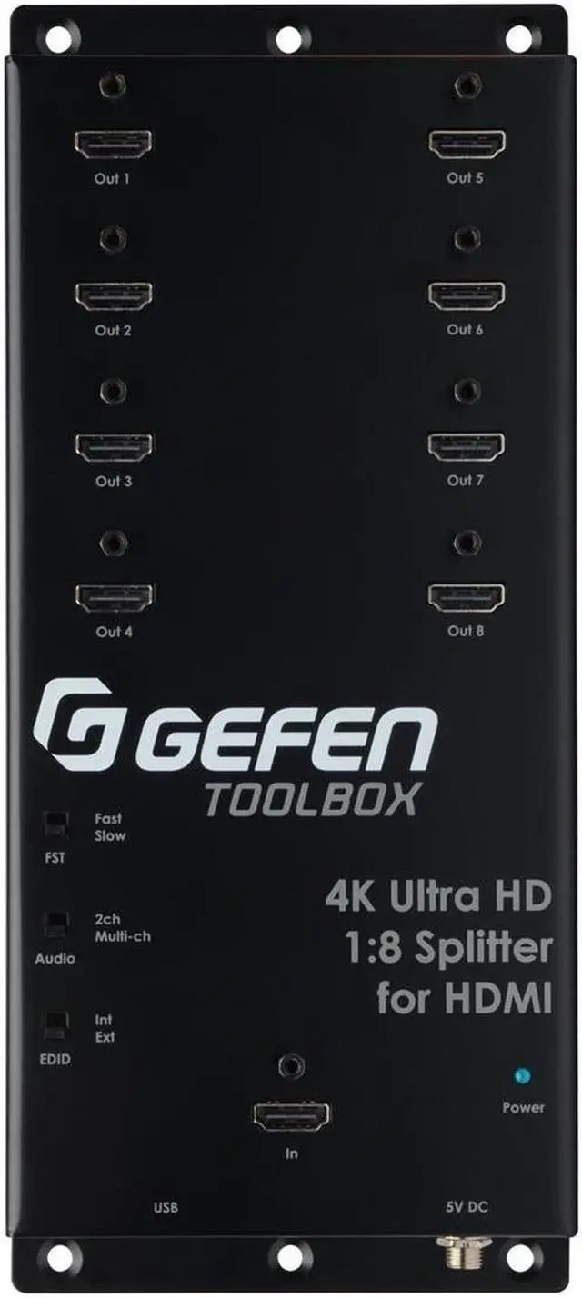 Gefen 4K DCI & ULTRA HD 1:8 HDMI Splitter with Cascading Output (Black ...