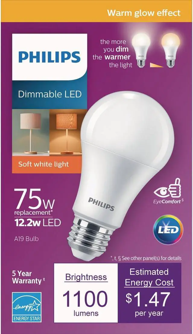 Philips 75w A19 Sw T20 Led Bulb 561000 - Newegg.com