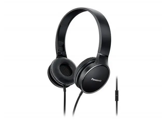 Panasonic On-Ear Stereo Headphones with Mic and Controller (Black ...