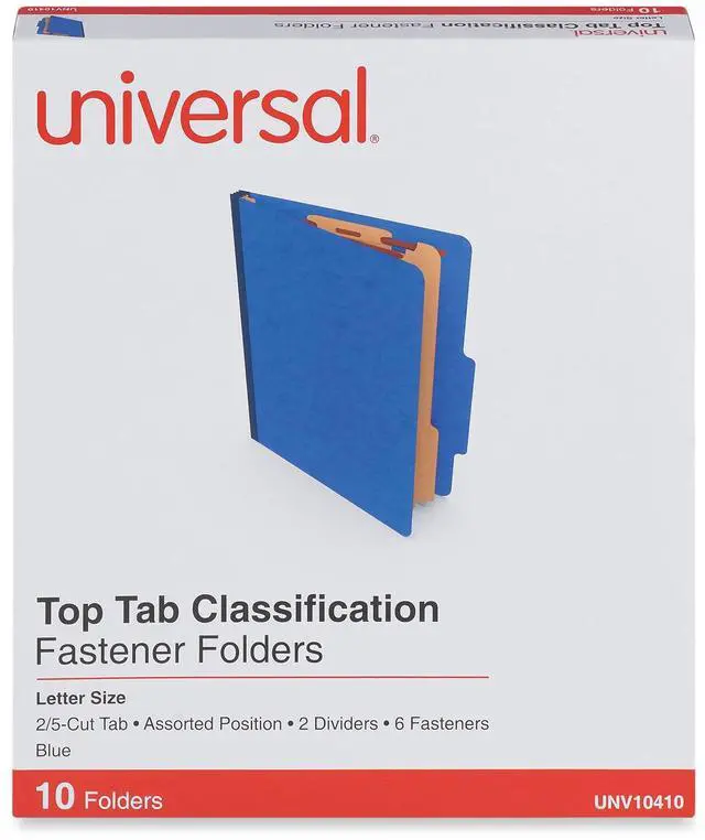 Universale Office 6 Section Classification Folders 2 Dividers Letter ...