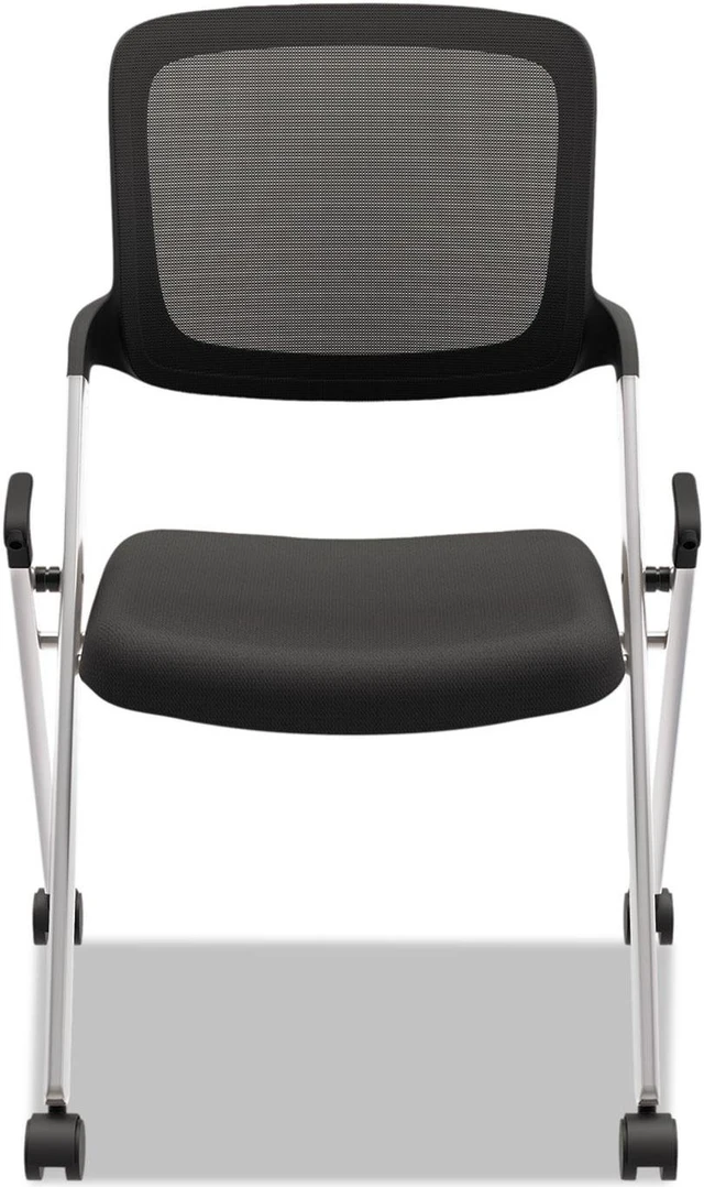 HON Assemble Mesh Back Nesting Stacking Chair Armless BK Fabric Mesh ...