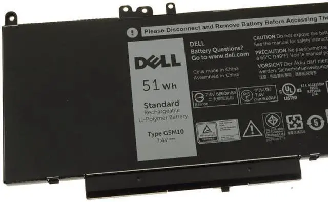 Dell Latitude E5450 E5550 4-cell 51Wh OEM Original Laptop Battery G5M10 ...