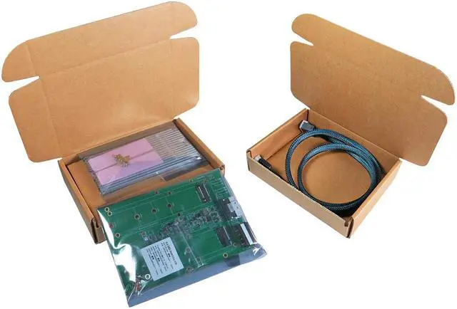 PC802A - SlimSAS 8-Lane (SFF-8654 8i) to M.3 NF1 SSD for Intel TriMode ...