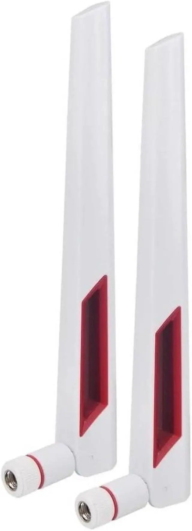 White and Red 10dBi Dual Band Signal Booster Wi-Fi Antennas (2.4GHz ...
