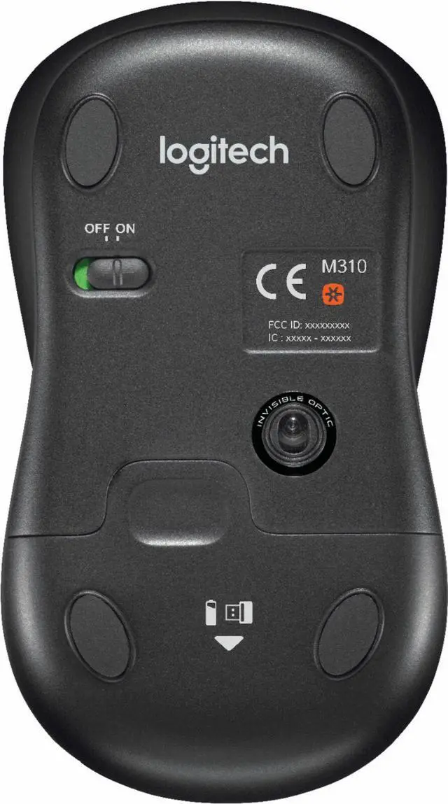 Logitech - M310 Wireless Optical Ambidextrous Mouse - Black - Newegg.com