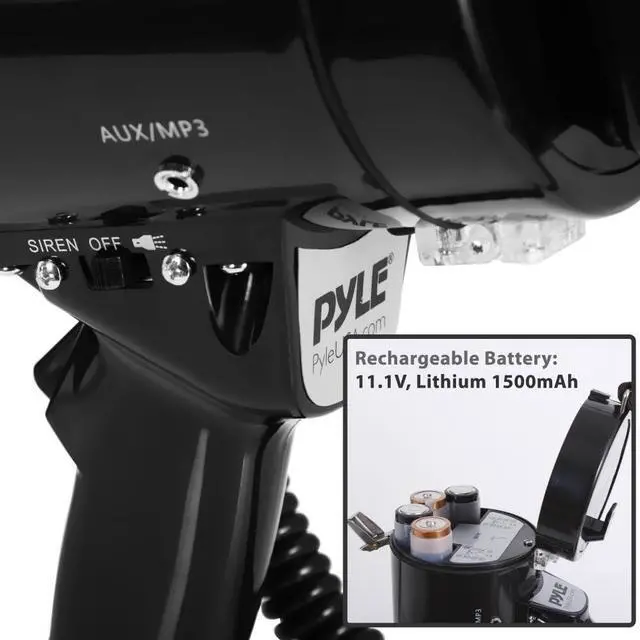 Refurbished: Pyle 50W Portable Megaphone Bullhorn Speaker Microphone ...
