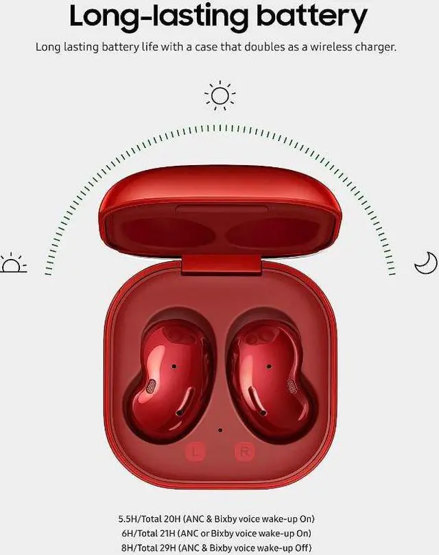 Refurbished: Samsung Galaxy Buds Live, Wireless Earbuds Mystic Red SM ...