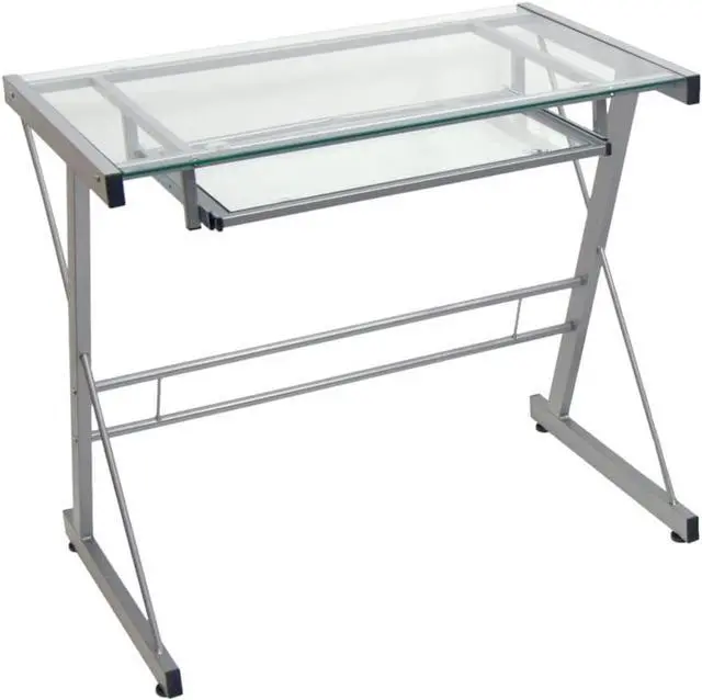 Metal and glass computer desk store