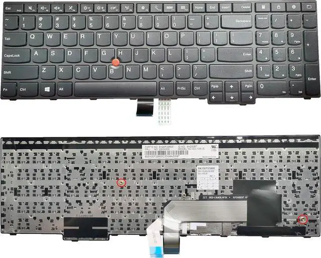 Replacement Keyboard for Thinkpad E550 E550c E555 E560 E565, US Layout Laptop Keyboard No ...