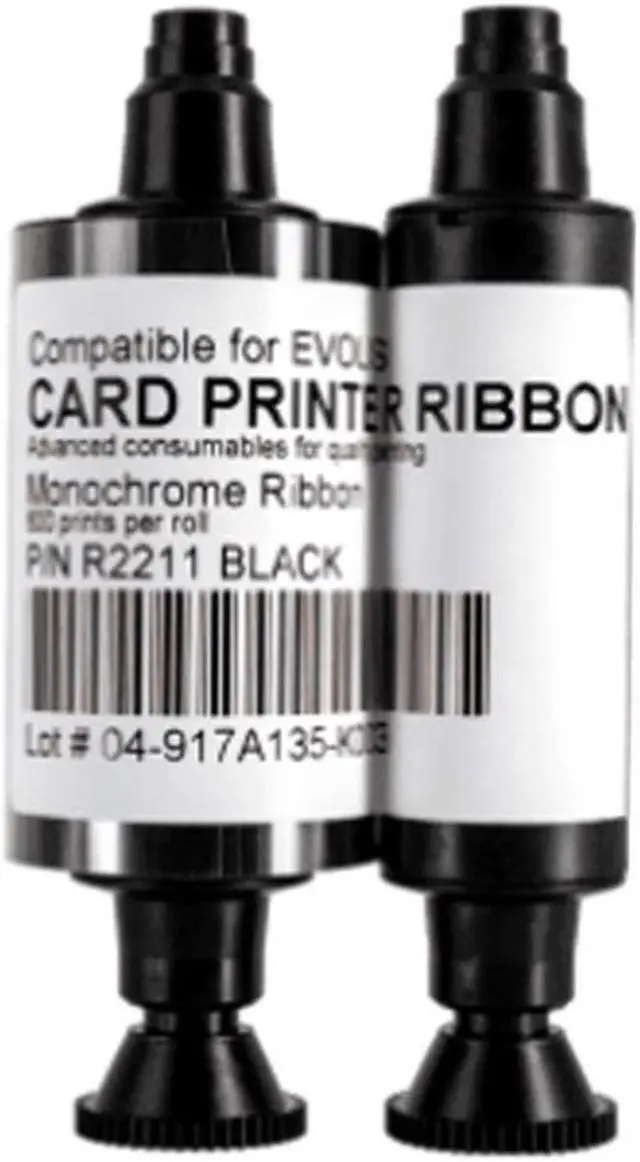 Compatible Black Ribbon 600 Prints For Evolis Tattoo R2211 Barcode ...
