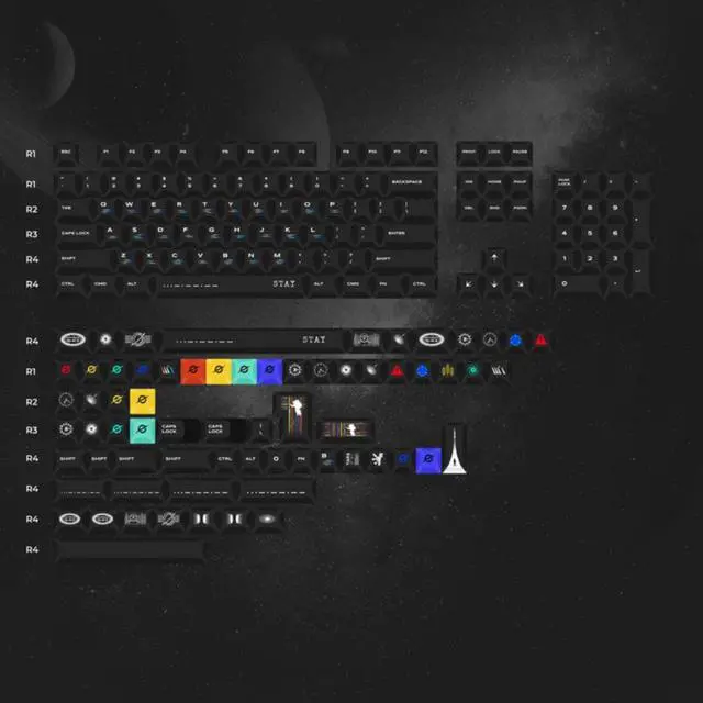 172 Keys Stay Keycaps PBT Dye Sublimation Mechanical Keyboard Keycap ...