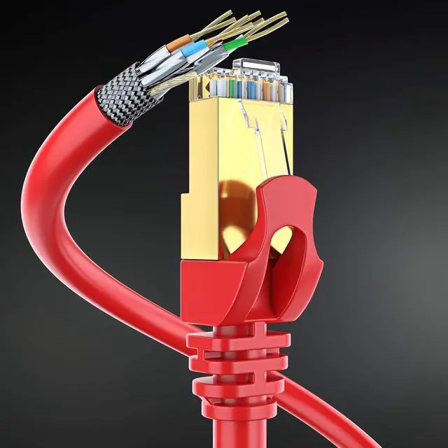 Cat7 Ethernet Cable 250 ft High-Speed LAN Internet Patch Cord, Flat ...