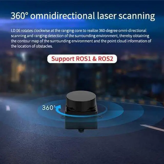 Yahboom Lidar Sensor DTOF LDS Lidar Scanner Kit LD06/LD19/LD300 12M ...