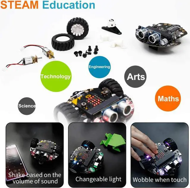 BBC Micro:Bit V2 Development Board Starter Kit and Micro bit V2 STEM ...