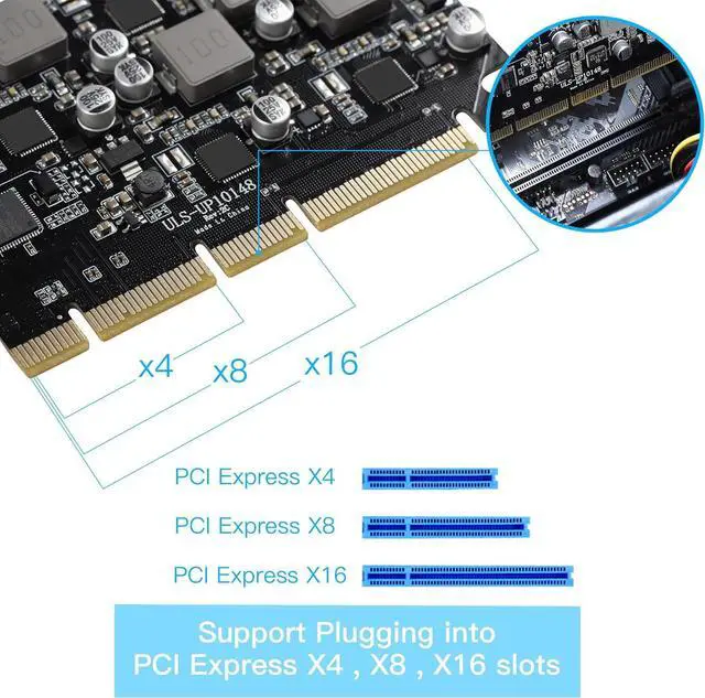 USB PCIe Card Power Delivery 4 USB Type-C Ports, PCIe USB3.1(USB 3.2 ...