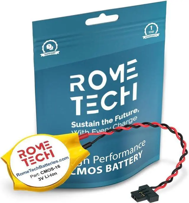 Rome Tech CR2032W CMOS Battery for Awow Ax41 Motherboard - Laptop ...