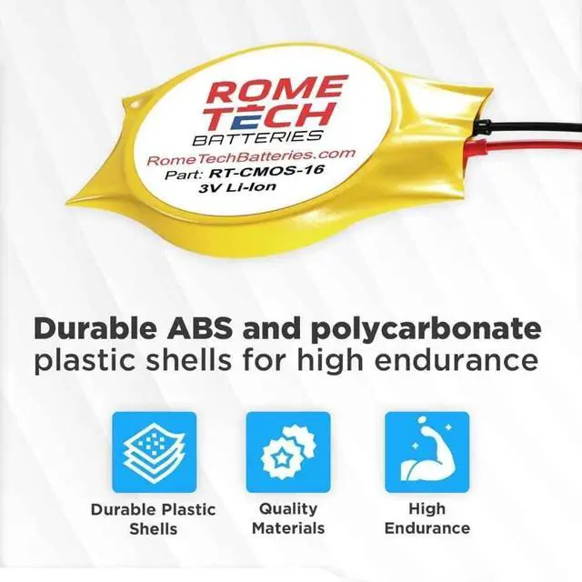 Rome Tech CR2032W CMOS Battery for Awow Ax41 Motherboard - Laptop ...