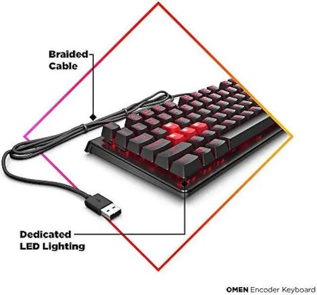 OMEN Encoder Customizable Mechanical Gaming Keyboard with Cherry MX Red ...