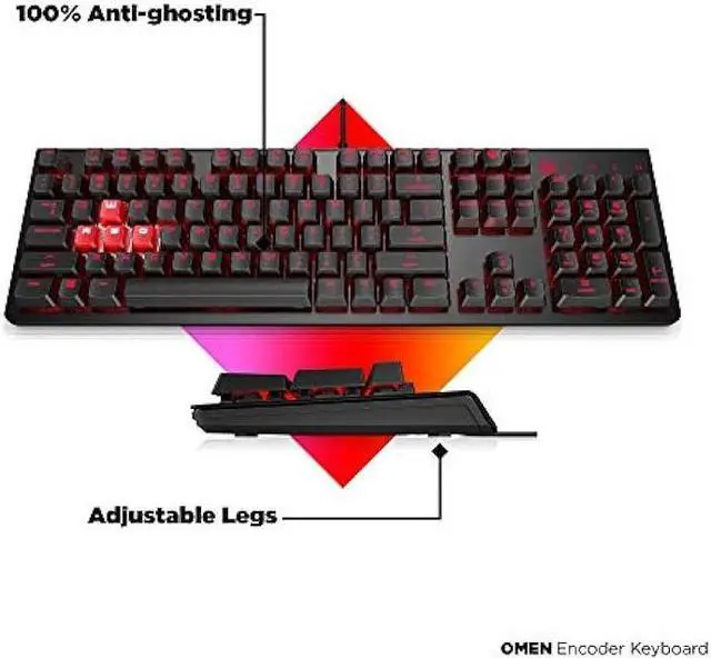 OMEN Encoder Customizable Mechanical Gaming Keyboard with Cherry MX Red ...