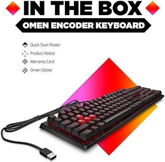OMEN Encoder Customizable Mechanical Gaming Keyboard with Cherry MX Red ...