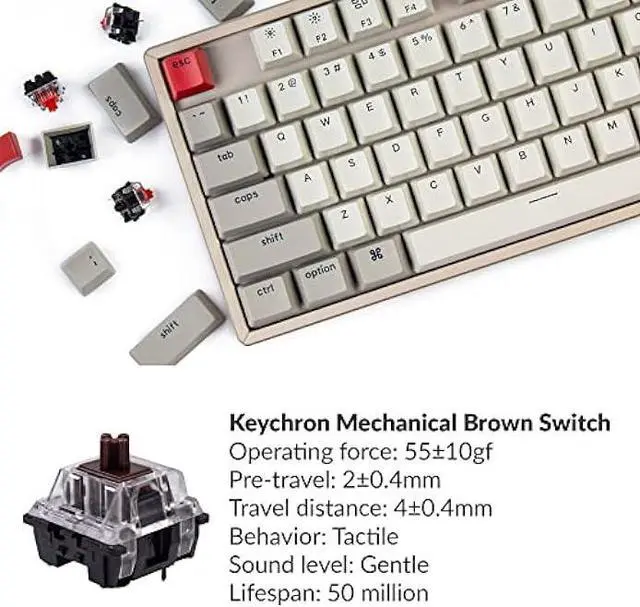 Keychron K8 87 Keys Tenkeyless Layout Wireless Bluetooth Mechanical ...