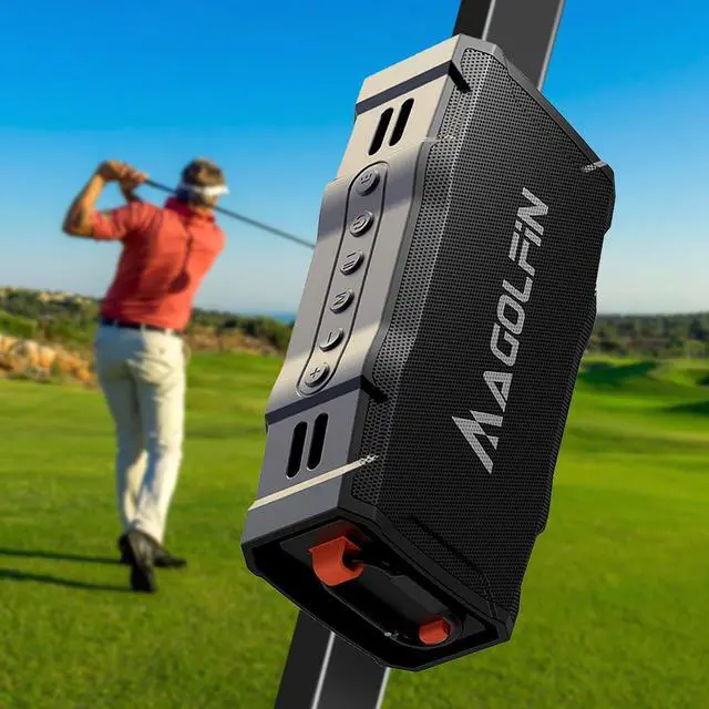 Golf Cart Speaker 36H Playtime Magnetic Bluetooth Speaker for Golf Cart 30W Loud Stereo Sound IPX7 Golf Speaker with Bicycle Mount Hook Light