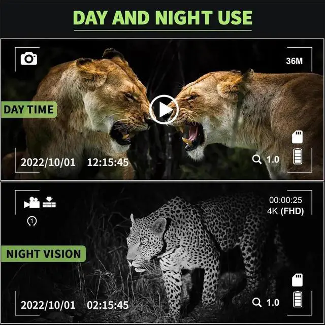 NV8160 Infrared Night Vision Binoculars 8X Zoom 4K 3D Head Mounted ...