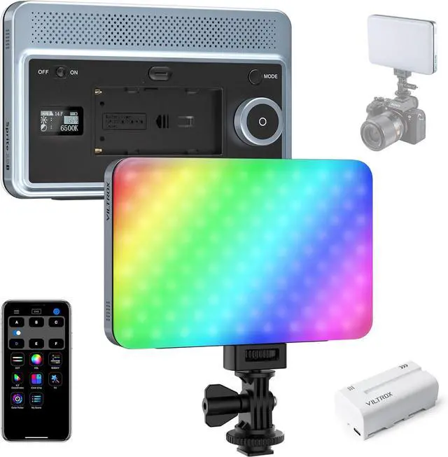 VILTROX 15C RGB Led Panel Light, Smartphone Control 360° Full Color On ...