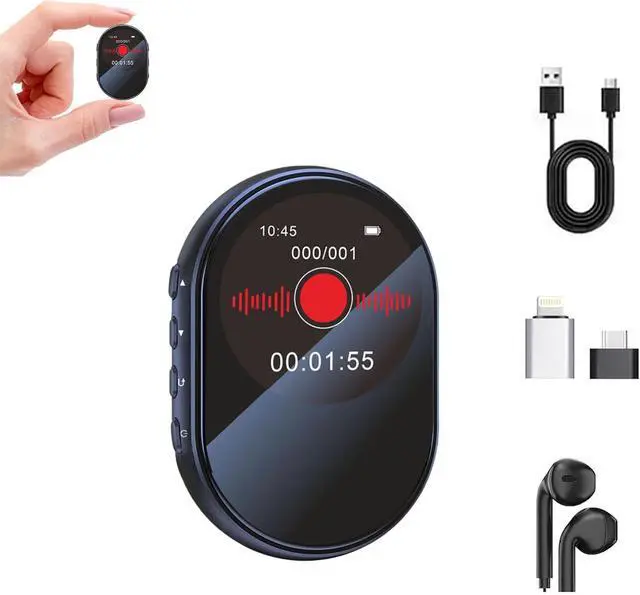 128GB AI Digital Voice Recorder with Playback,Voice Activated Audio ...