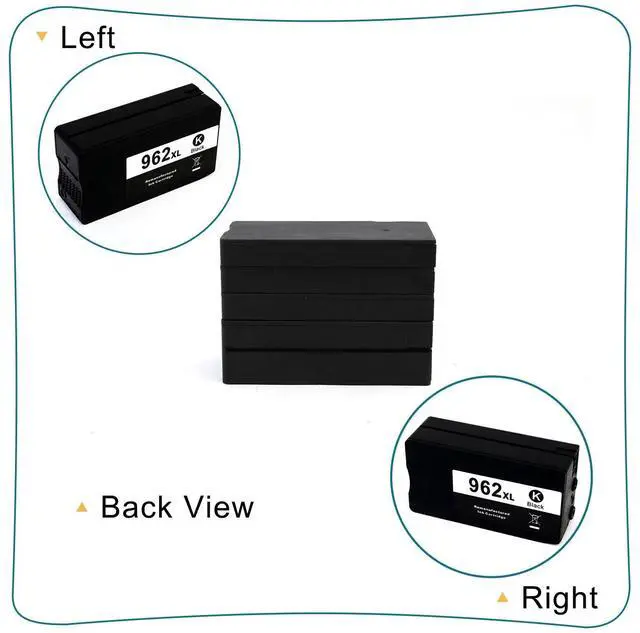 4 Pack 962XL 962 Ink Cartridge for HP Officejet Pro 9010 9015 9018 9020 ...