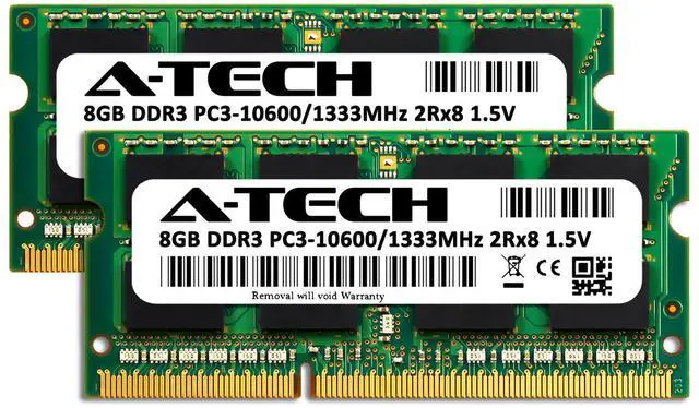 16GB 2x8GB PC3-10600S Lenovo ThinkPad 7856 E450 Yoga 460 W540 20Gbxxx ...