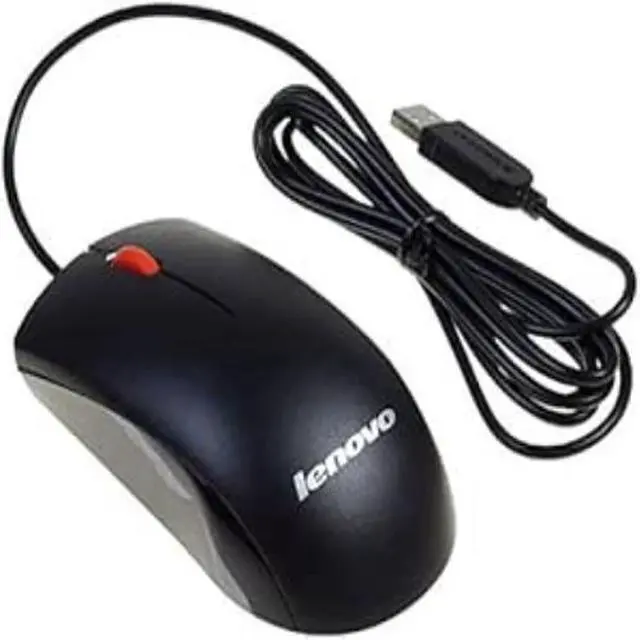 Lot of 2 Lenovo MSU1175 USB Optical Mouse Black PC Laptop Windows Linux ...
