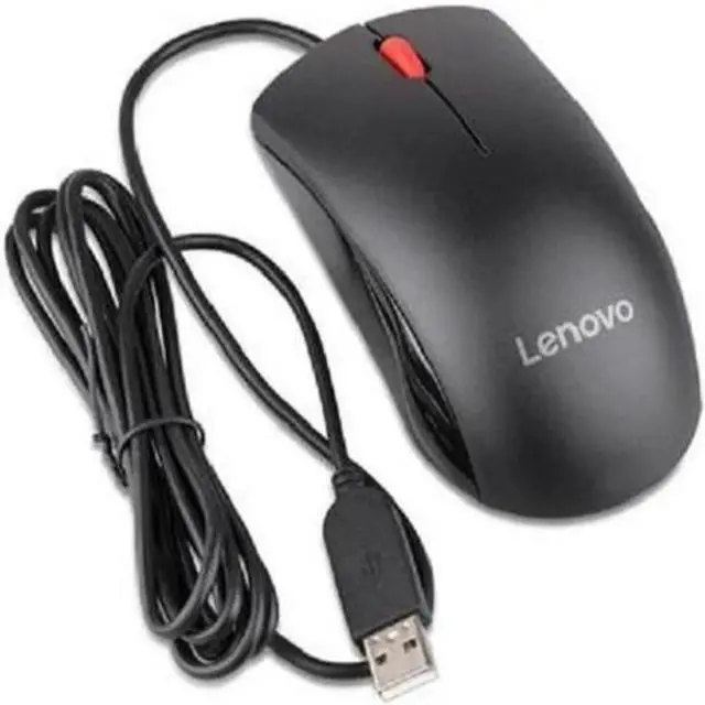Lot of 2 Lenovo MSU1175 USB Optical Mouse Black PC Laptop Windows Linux ...