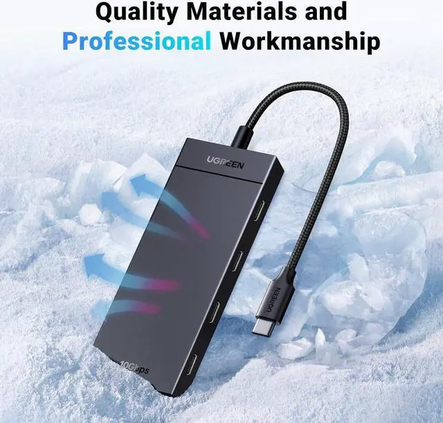 UGREEN USB C Hub, 10Gbps 4 in 1 USB 3.2 Adapter with 4 USB-C 3.2, 4 Ports USB C Splitter ...