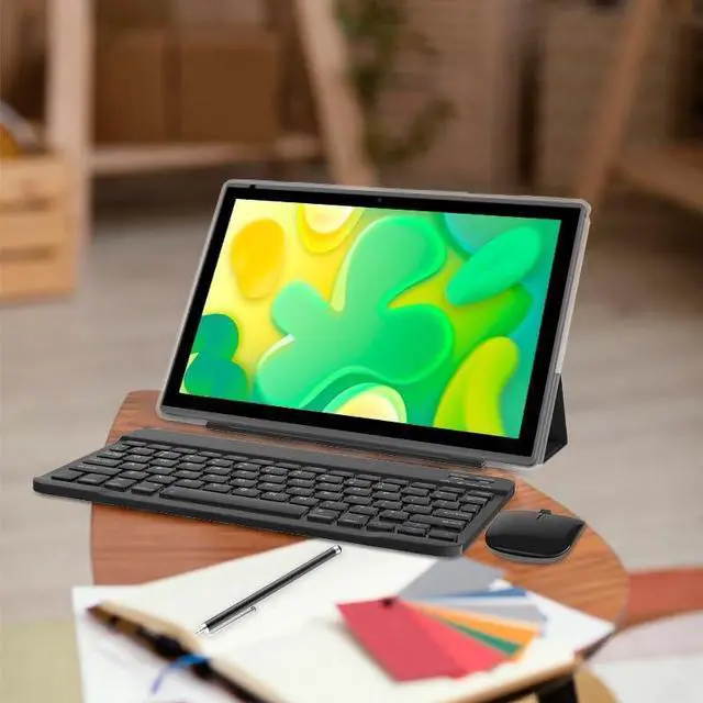 2 in 1 Tablets 10 inch Android 12 Tablet Set with Keyboard Case Mouse ...