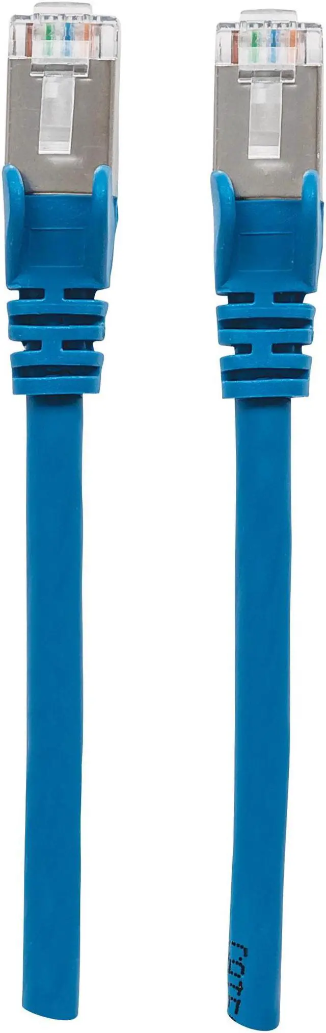 Intellinet Cat6a S/FTP Network Patch Cable, 5 ft., Blue, 10G, 500 MHz, 100% Copper, 26 AWG, RJ45 ...