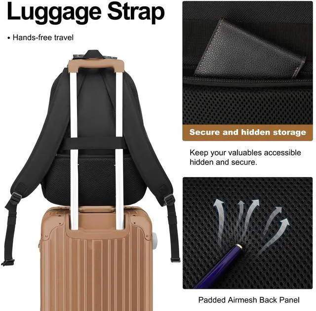 Boavan Laptop Backpack for men, 17.3 inch Laptop Bag with USB Port ...