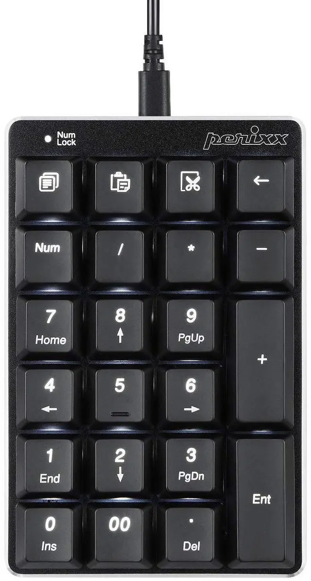 Perixx PERIPAD-303B, Backlit Mechanical Numeric Keypad - USB - Office ...