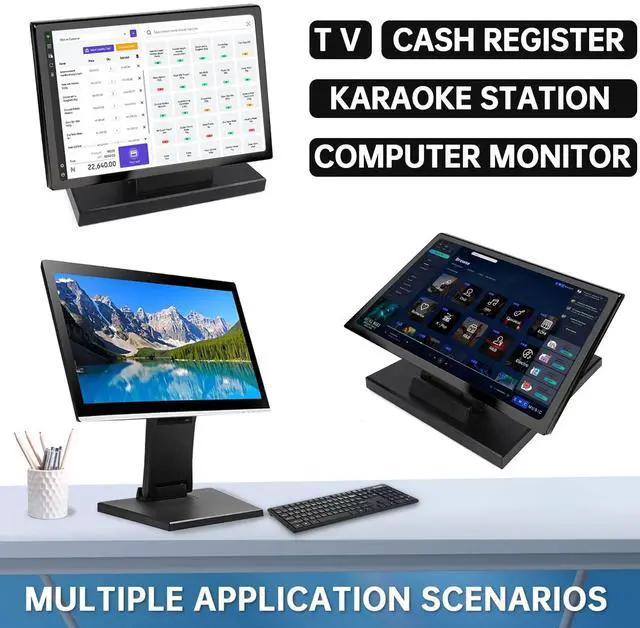 Lay Flat Monitor Stand,Adjustable LCD TV Stand Folding Metal Monitor ...