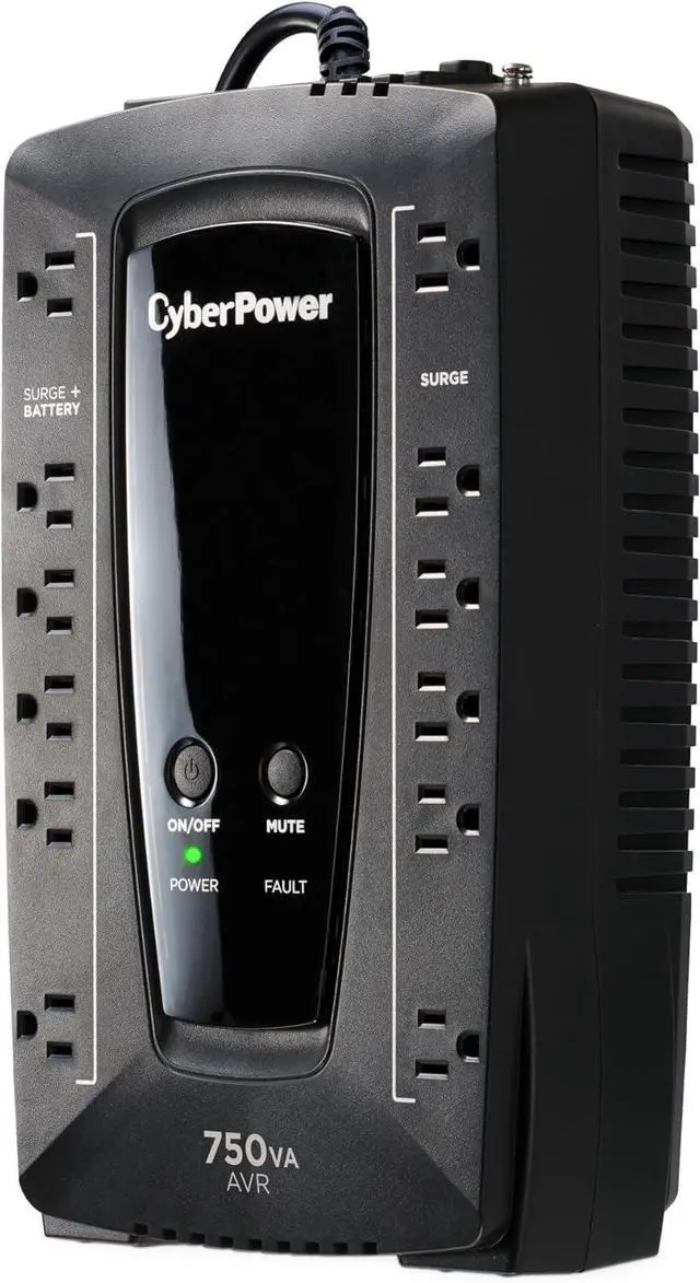 CyberPower AVRG750U AVR UPS System, 750VA/450W, 12 Outlets, Compact ...