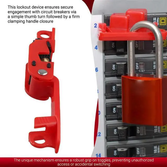 Red Electrical Box Circuit Breaker Lockout, Tagout Breaker Box Lock For ...