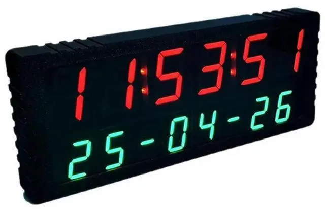 Auto Timing Calibration Alarm Clock 2.3 Inch LED GPS Satellite Synchronized USB Type-C 5V ...