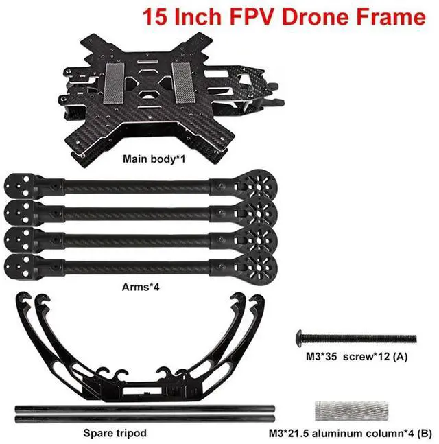 3Set 15Inch FPV Racing Drone Frame Carbon Fiber Quadcopter FPV ...