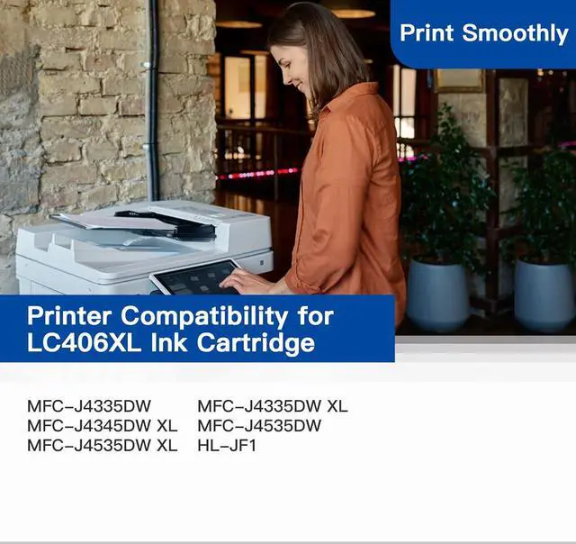 LC406XL High Yield Ink Cartridge Compatible Replacement for Brother ...