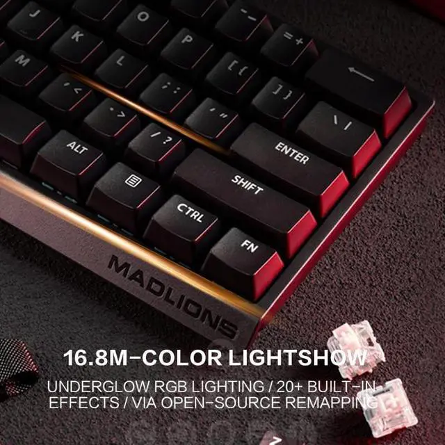 MADLIONS Mad60HE Rapid Trigger Mechanical Gaming Keyboard, Wired ...
